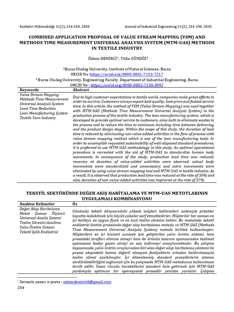COMBINED APPLICATION PROPOSAL OF VALUE STREAM MAPPING (VSM) AND | PDF