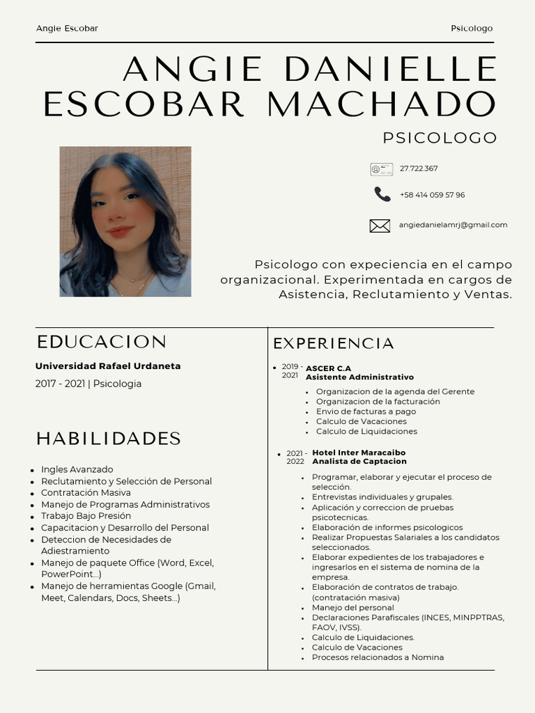 CV - Angie Escobar | PDF