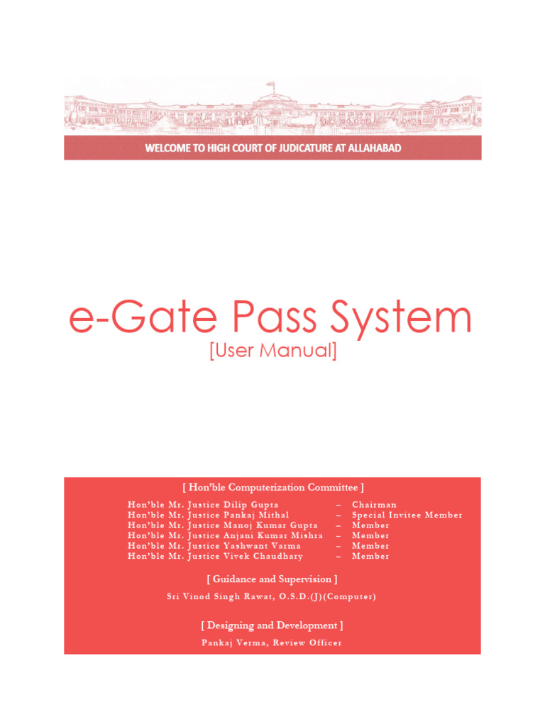 eGatePass - User Manual | PDF