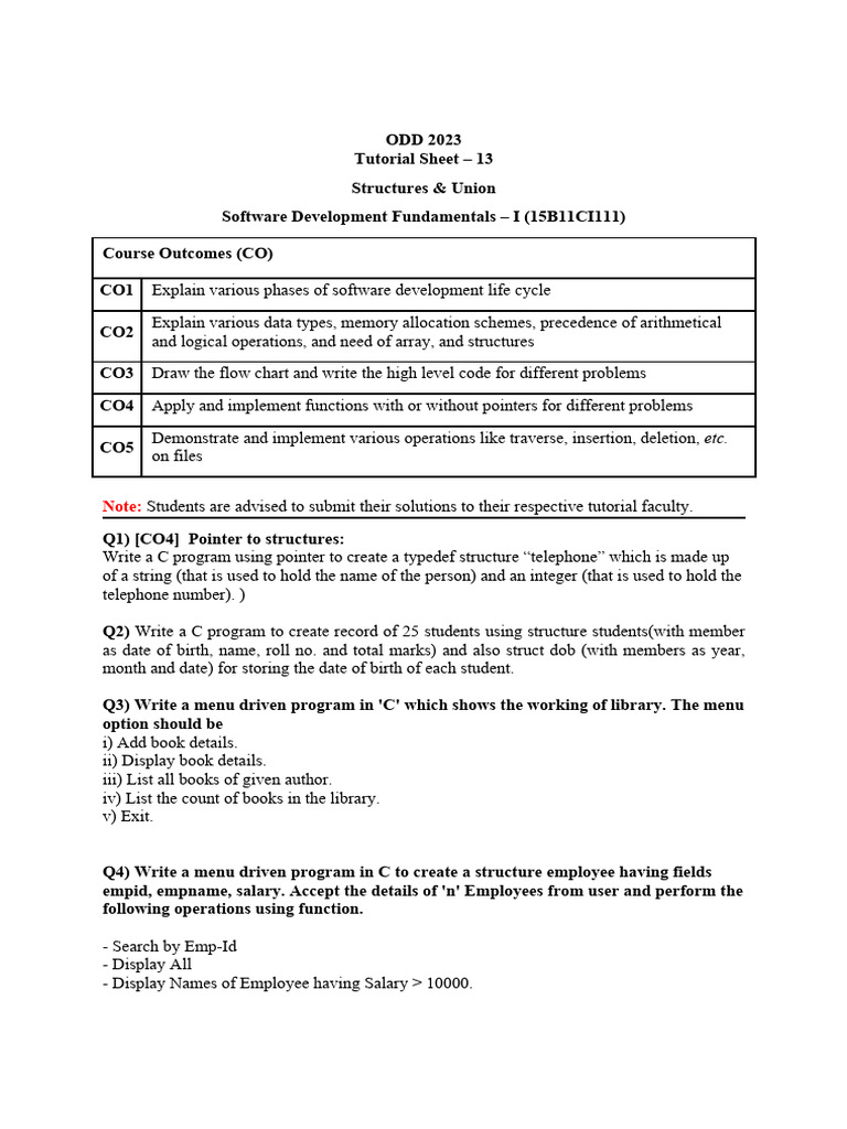 Tutorial 13 | PDF
