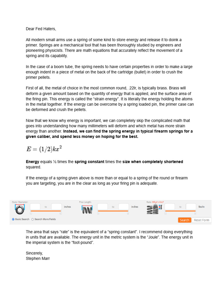 Simple Explanation of Springs | PDF