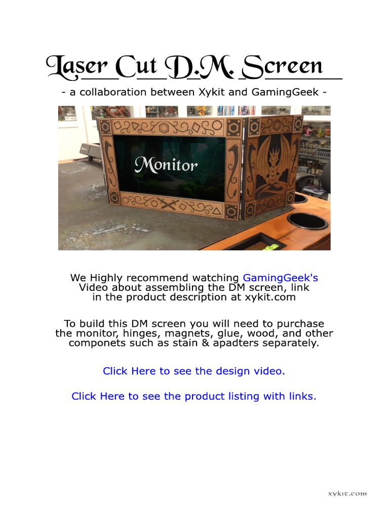 DM Screen AssemblyGuide | PDF