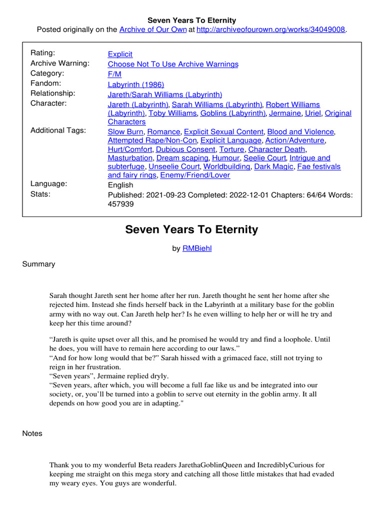 Seven Years to Eternity | PDF