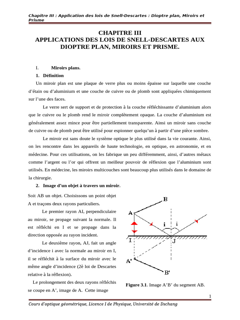 Chapitre III Optique Amélioré | PDF
