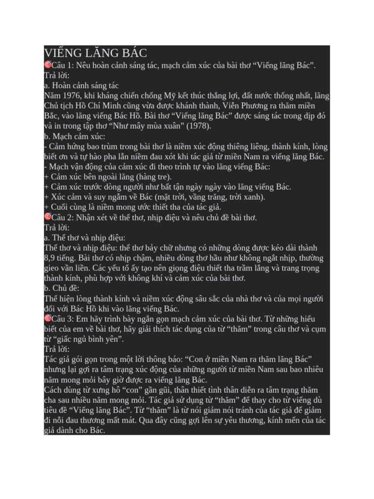 CÂU HỎI VLB VÀ SANG THU | PDF