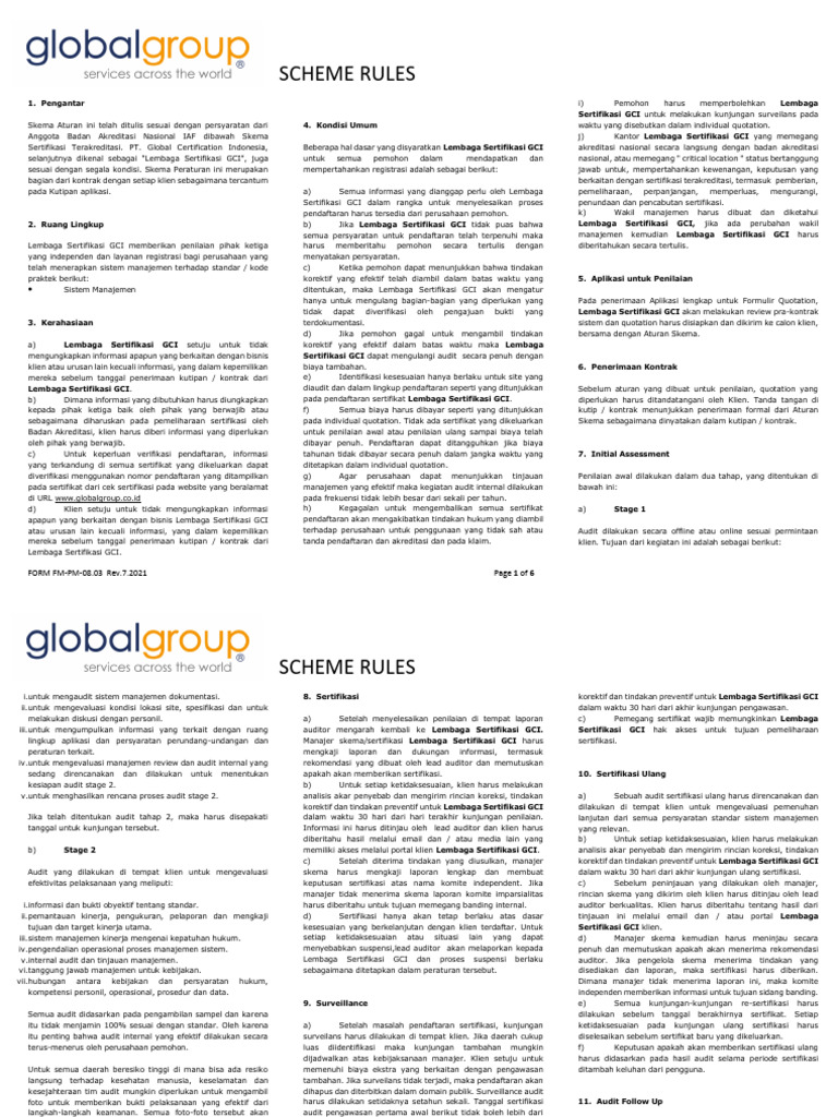 Scheme Rules Rev7 | PDF