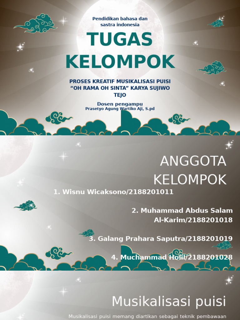 Tugas Presentasi PROSES KREATIF MUSIKALISASI PUISI "OH RAMA OH SINTA ...