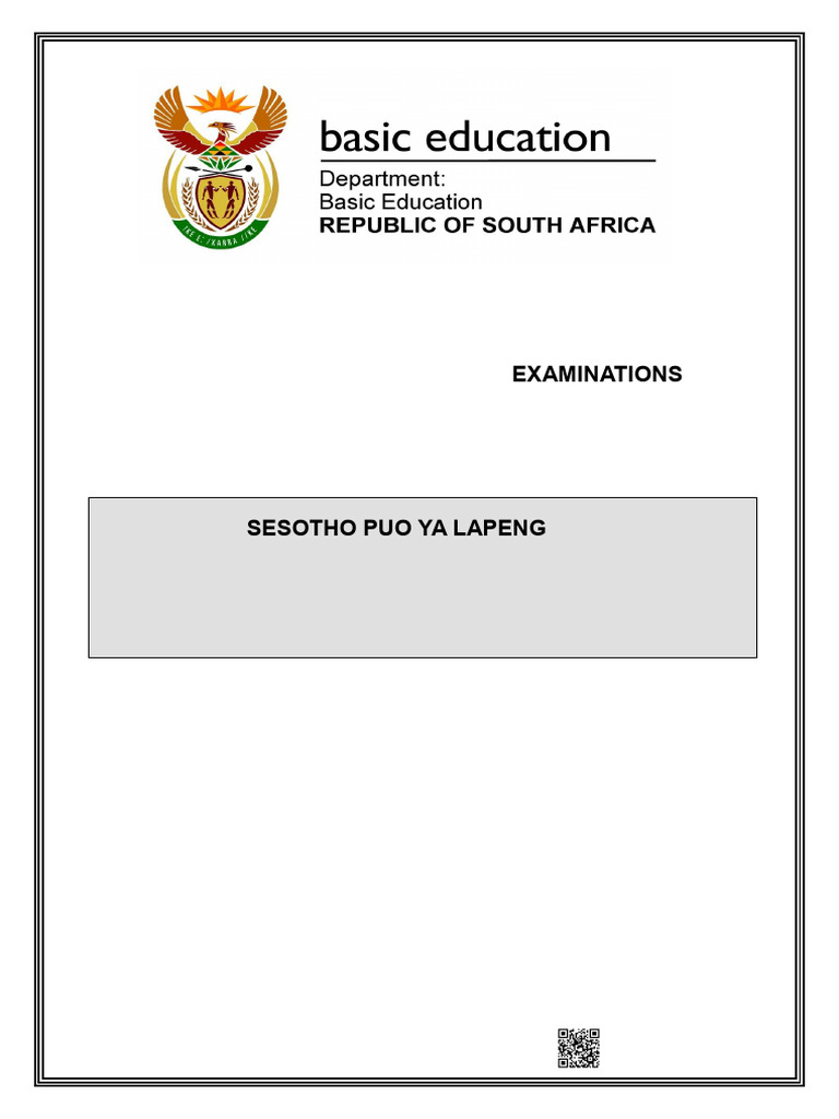 Sesotho HL P3 May-June 2024 | PDF