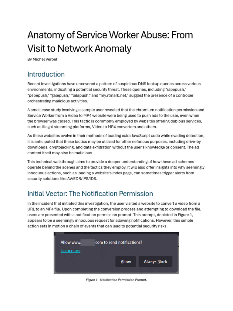 Anatomy of Service Worker Abuse From Visit To Network Anomaly | PDF ...