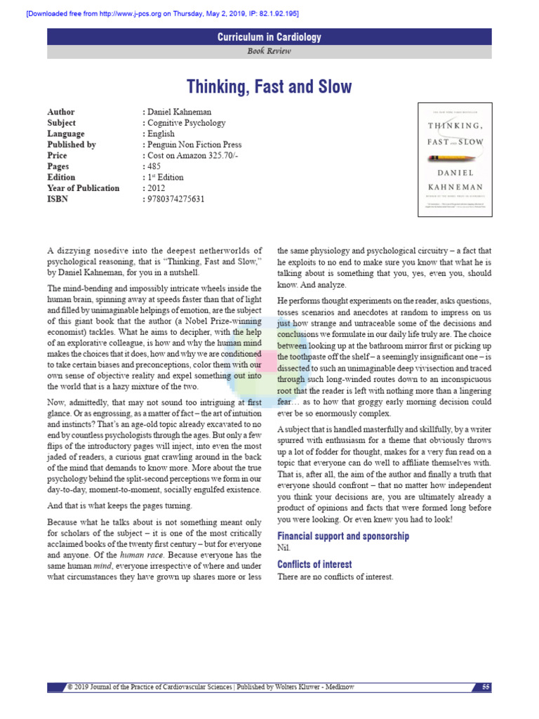 Thinking Fast and Slow | PDF