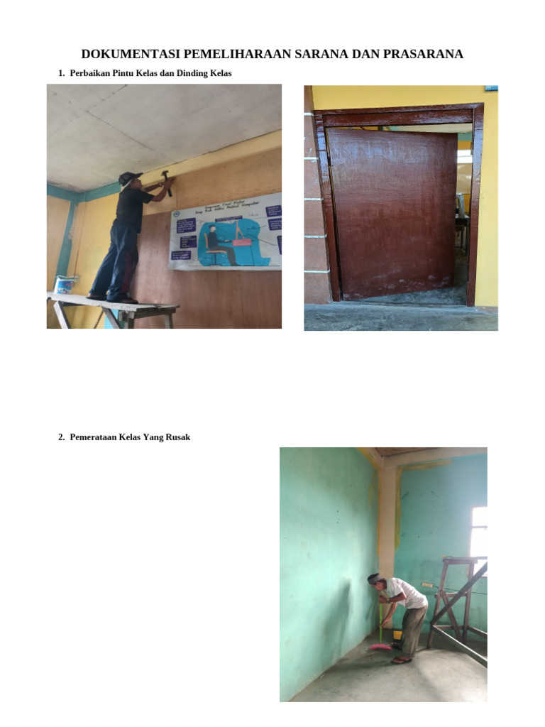 DOKUMENTASI PEMELIHARAAN SARANA DAN PRASARANA | PDF