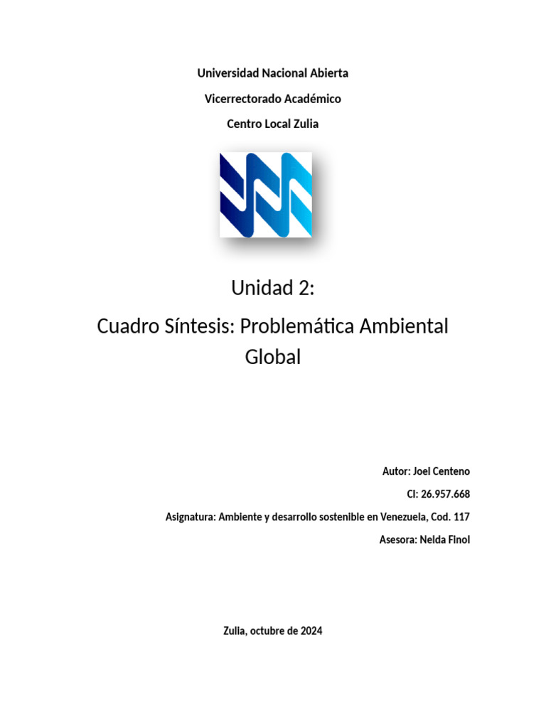 Unidad II Problemática Ambiental Global. Ambiente y Desarrollo ...