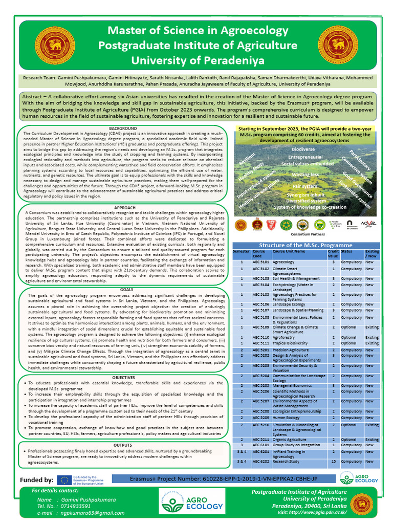 MSC Program Agroecology | PDF
