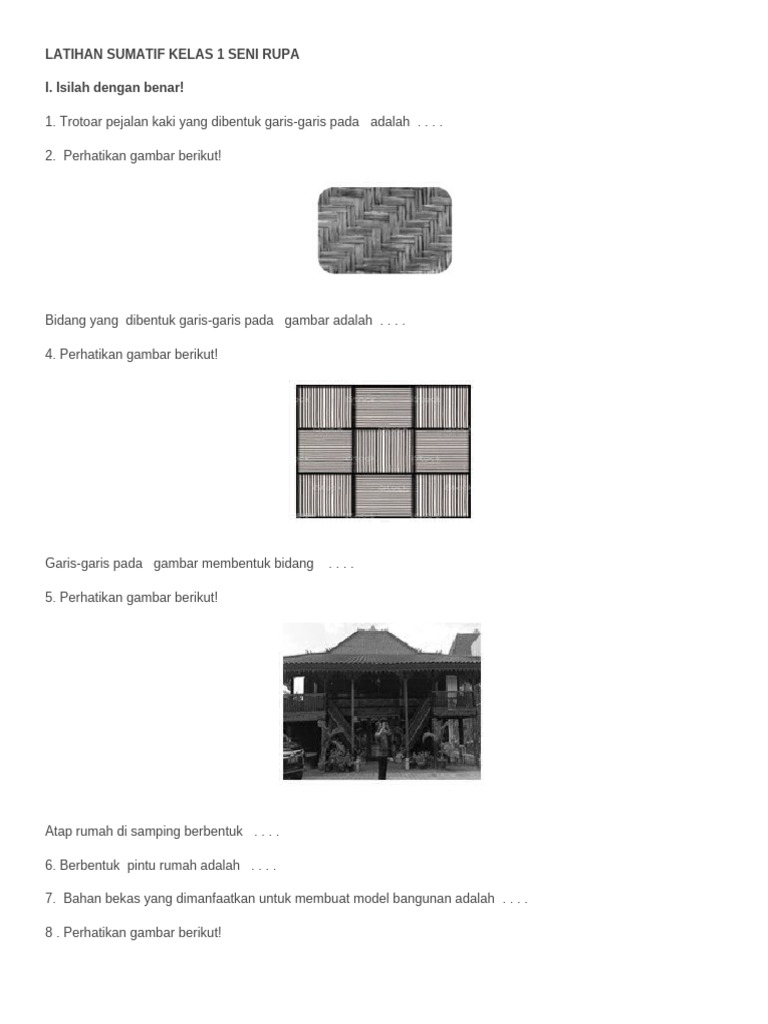 Seni Rupa Kelas 1 Genapp | PDF