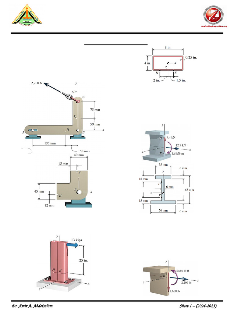 Sheet 1. Stress Analysis | PDF
