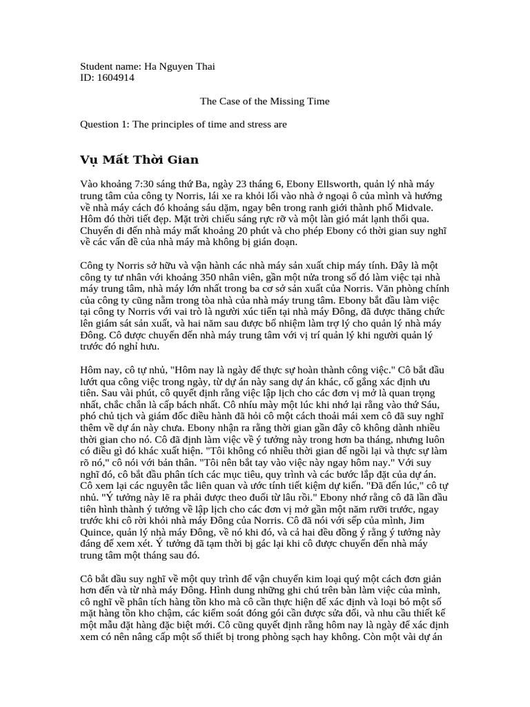 The Case of The Missing Time | PDF