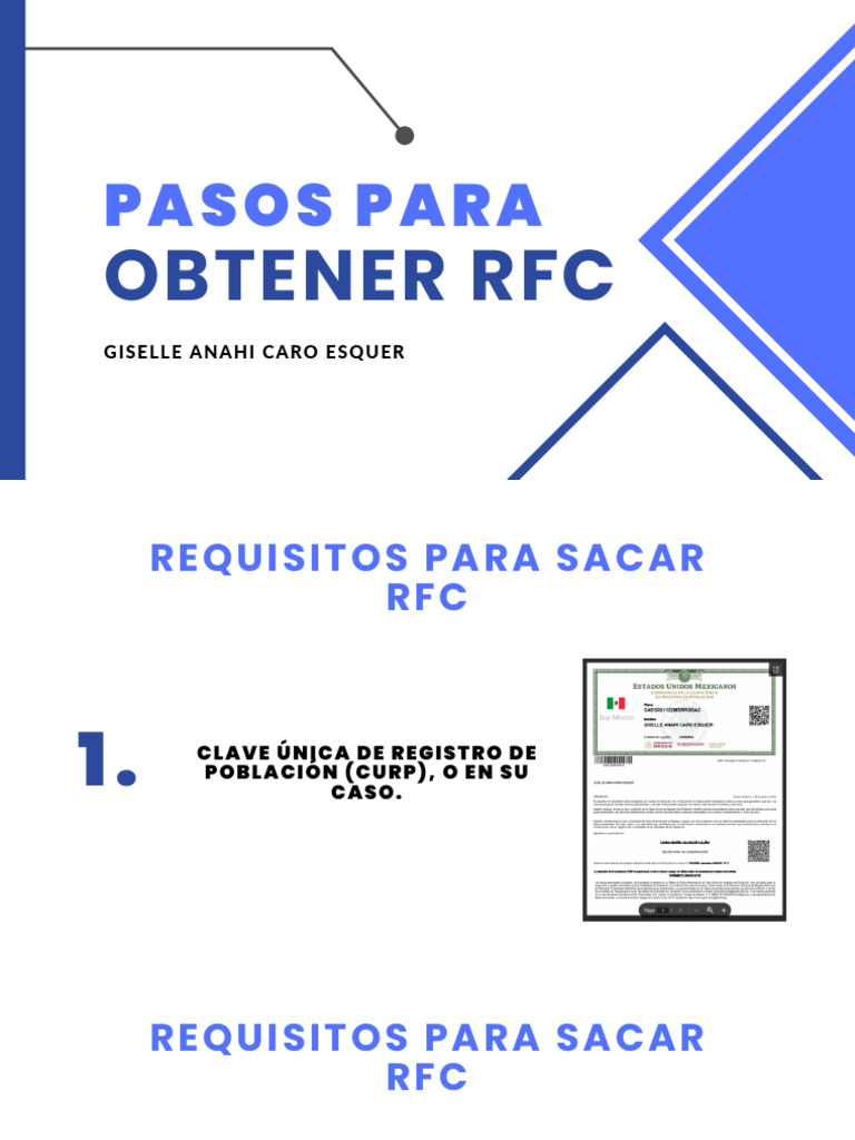 Requisitos para Tramitar El RFC | PDF | Tecnología e ingeniería