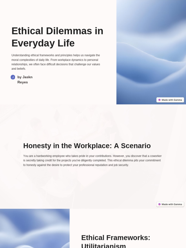 Ethical Dilemmas in Everyday Life - PPTX - 20240511 - 101724 - 0000 | PDF