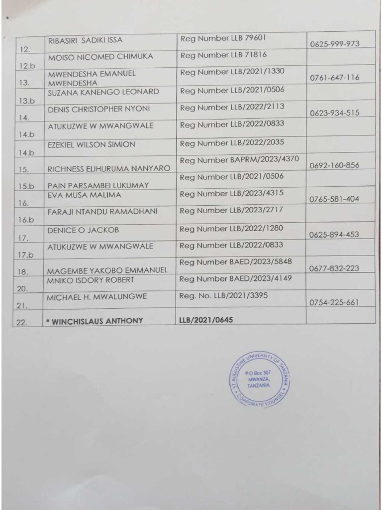 Notice To Students On Collection of Charges and Summons From ...