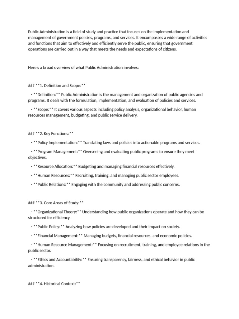 Introduction To Public Management | PDF