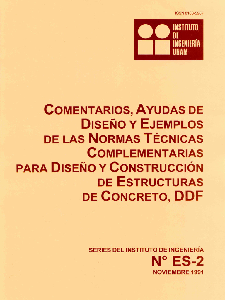 Comentarios Ayudas de Diseno y Ejemplos de Las Normas Tecnicas Complementarias para Diseno y ...