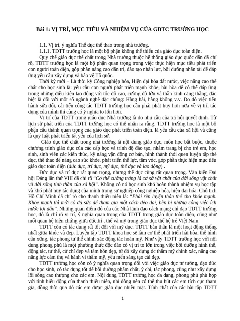 Ly thuyet GDTC | PDF