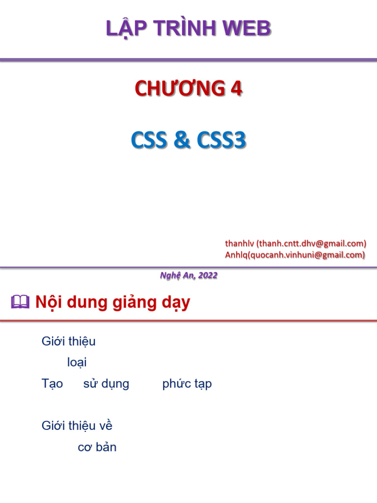 Chương 4 - Css & Css3 | PDF