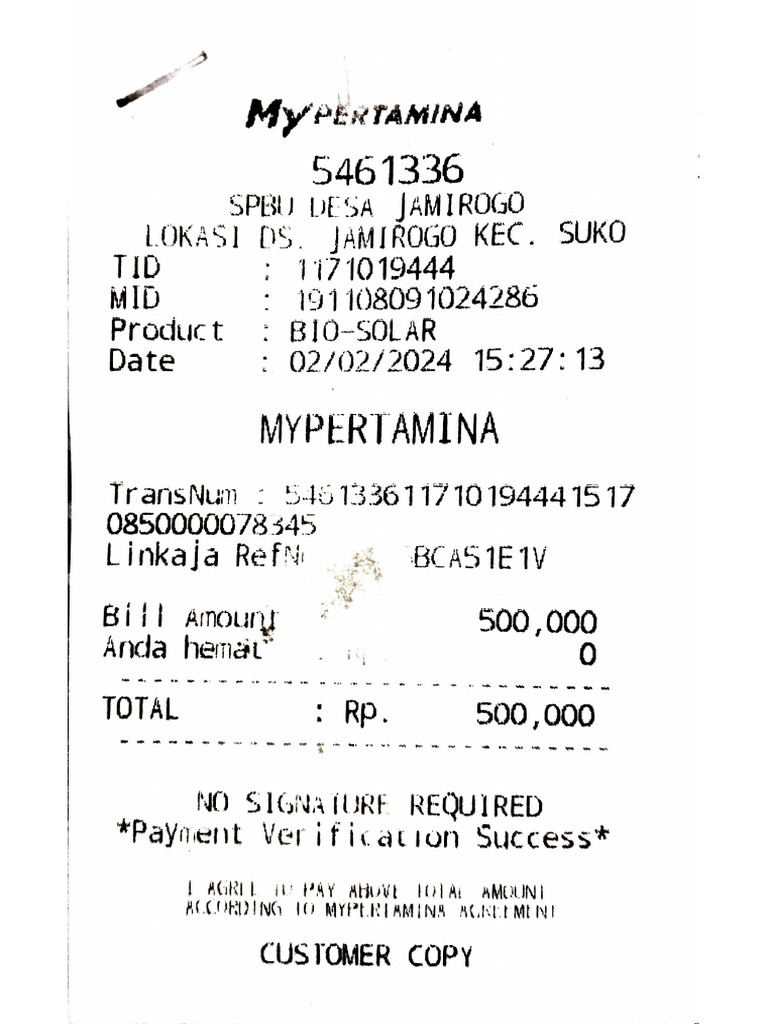 Nota & Kwitansi Belanja Februari PT LLM | PDF