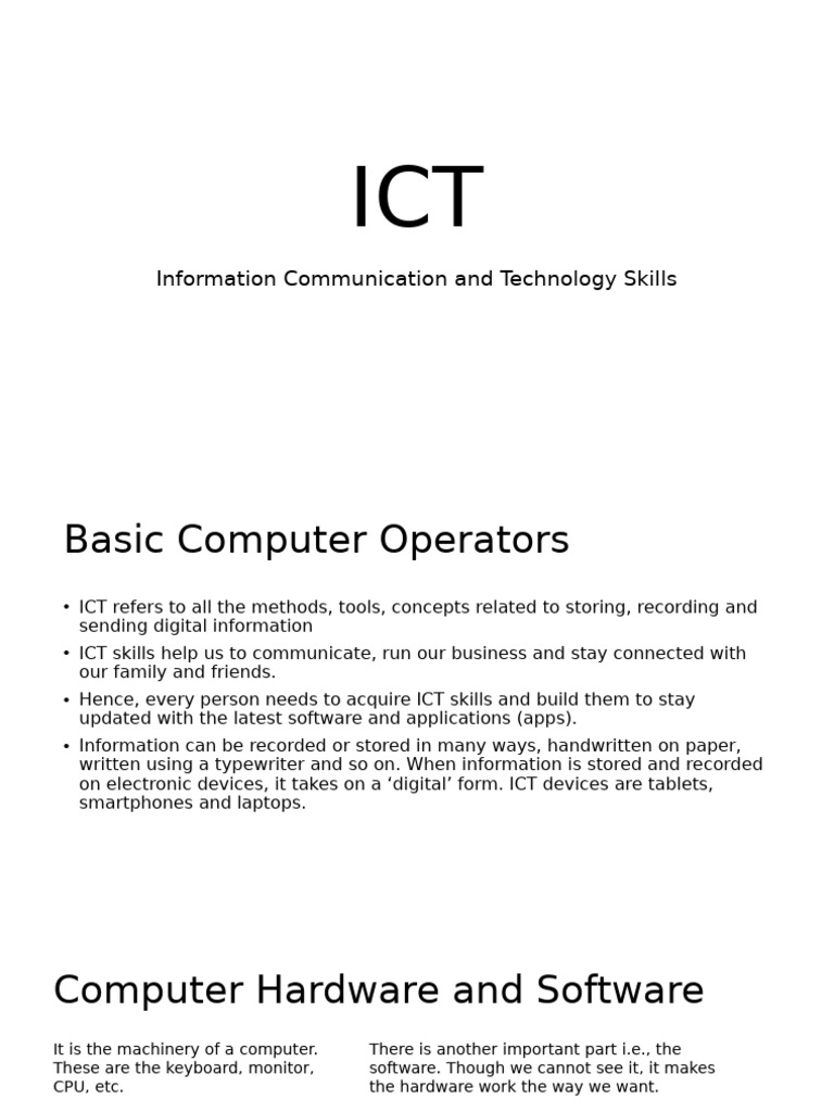 ICT-Holdiay Homework Presentation | PDF