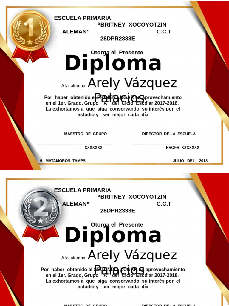Diplomas Editables | PDF