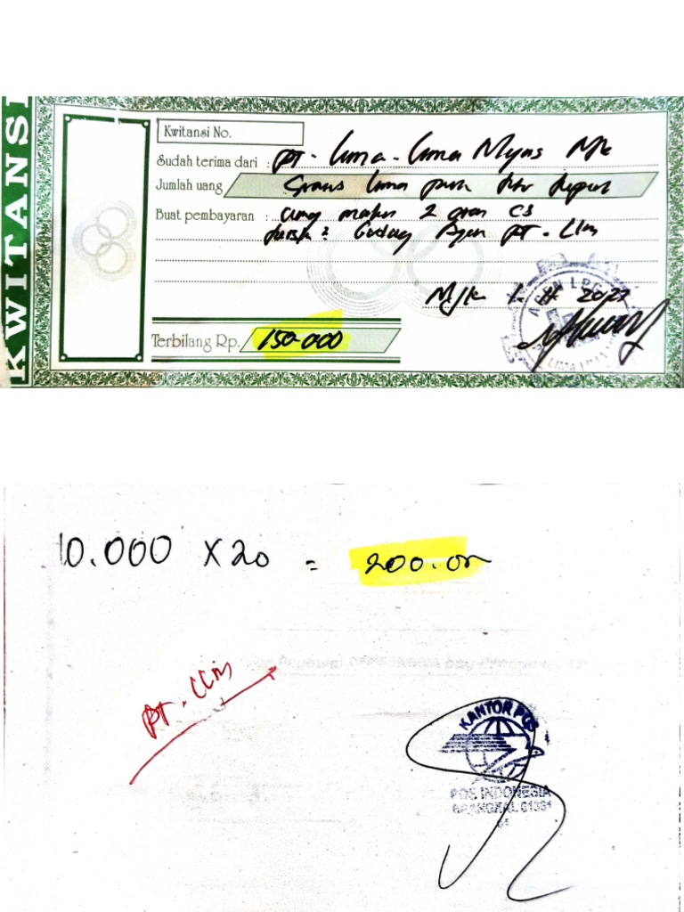 NOTA & KWITANSI BELANJA BULAN 12 LLM | PDF