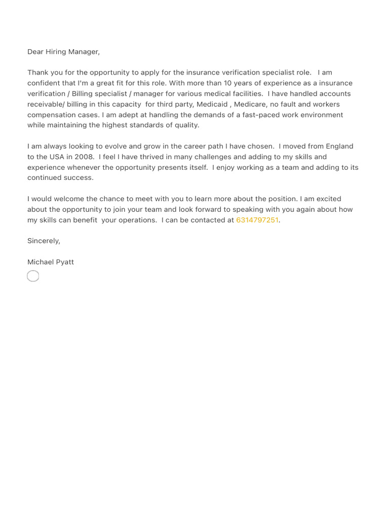 Dear Hiring Manager, 2 | PDF