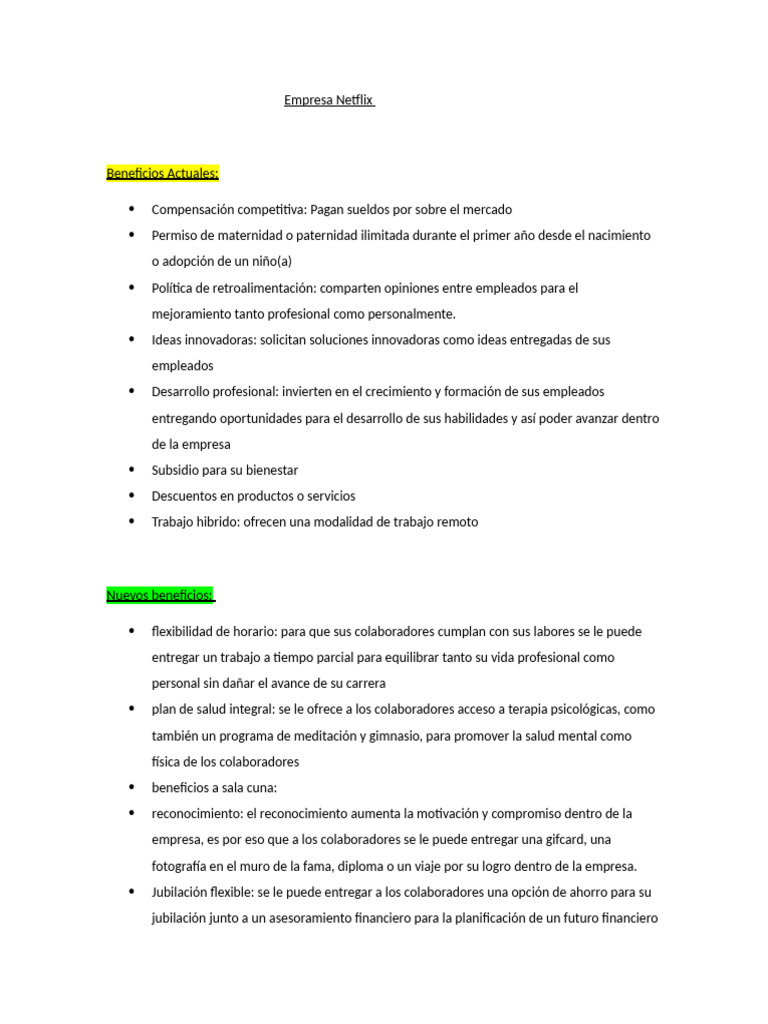Empresa Netflix - Docx Documento | PDF