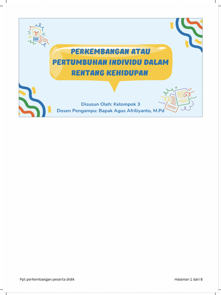 Perkembangan Peserta Didik - 20230927 - 141447 - 0000 | PDF