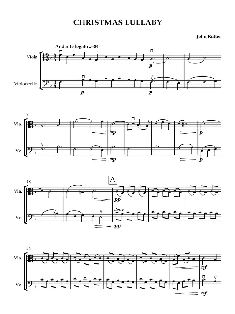 Christmas Lullaby - Full Score | PDF