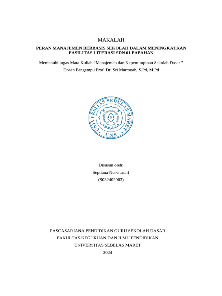 Eka Kurniati - Tugas Manajemen Sekolah Spesifik | PDF