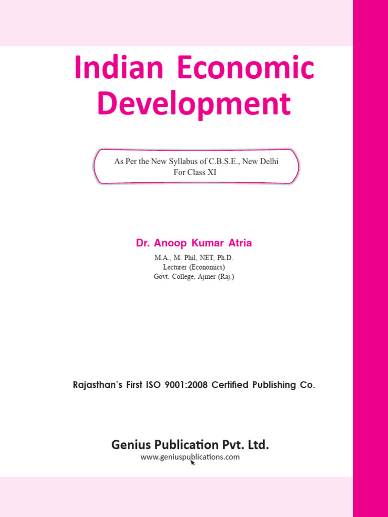 Class XI Indian Economic Development Guide | PDF | Mean | Business