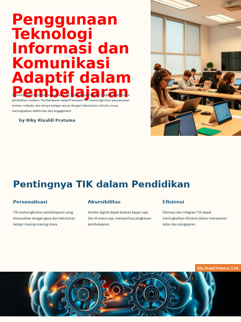Penggunaan Teknologi Informasi Dan Komunikasi Adaptif Dalam Pembelajaran | PDF