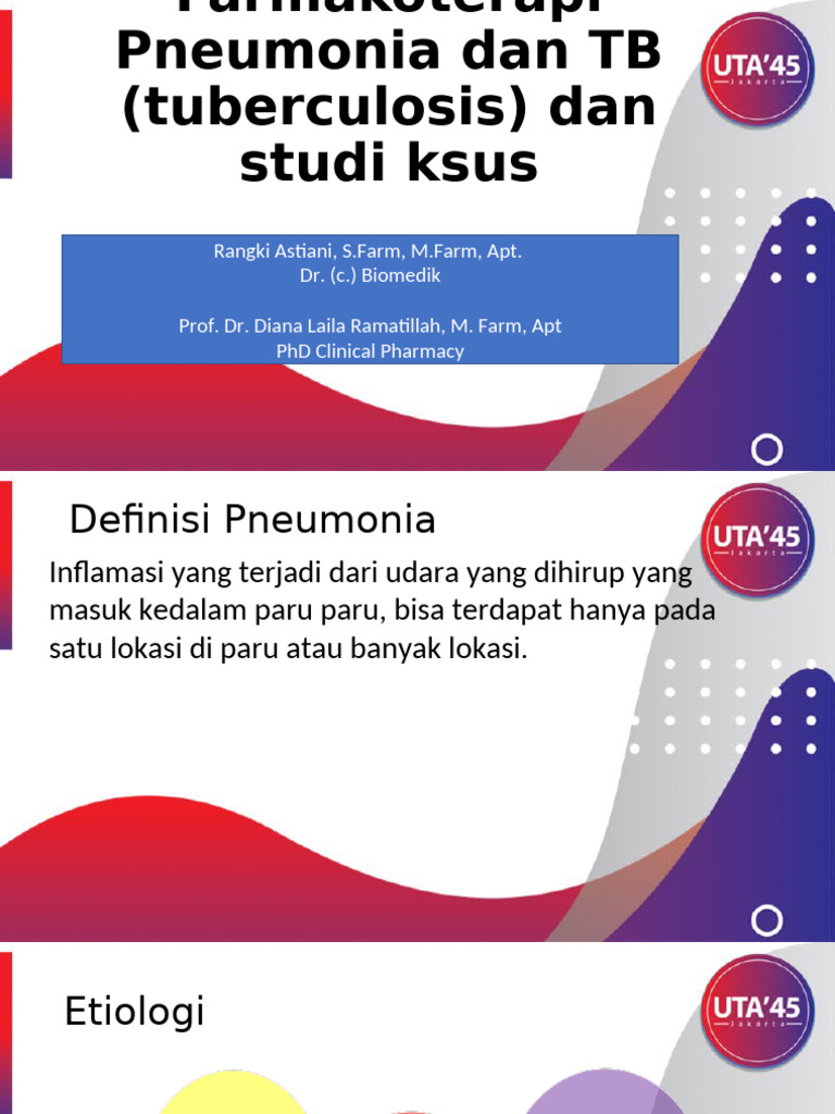 RA Farmakoterapi pneumonia dan TBC-1 | PDF