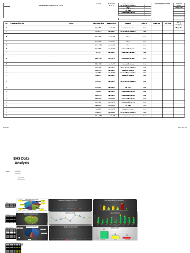 HSE data analysis sheet (1) | PDF