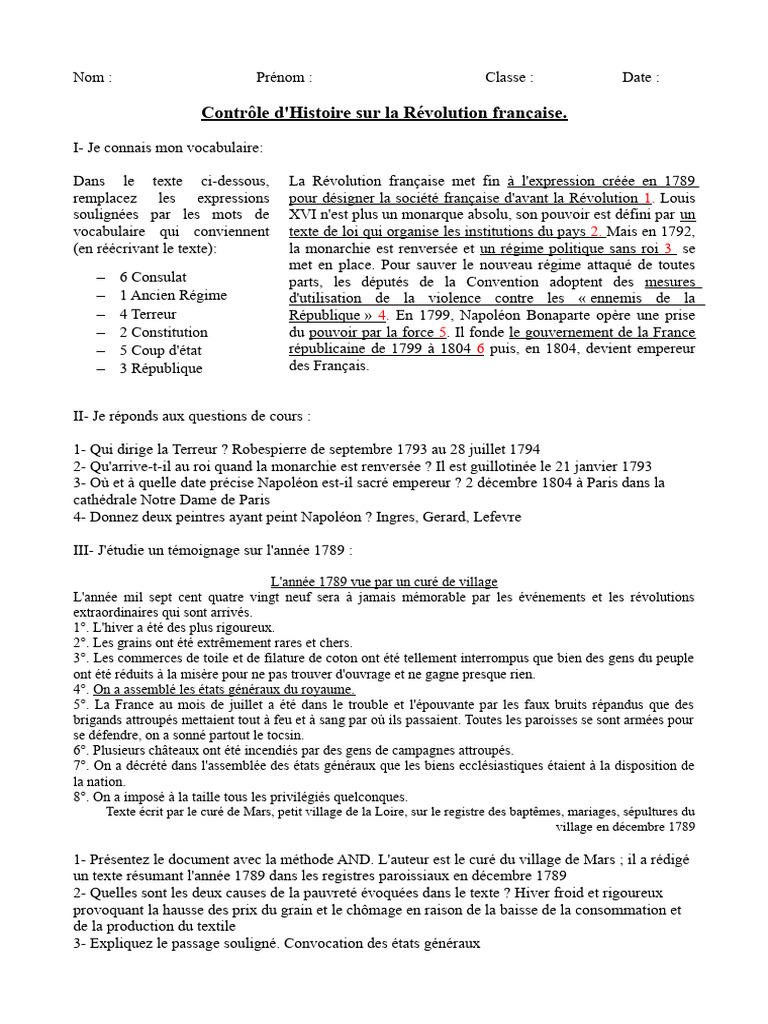 4H5 Controle Correction | PDF