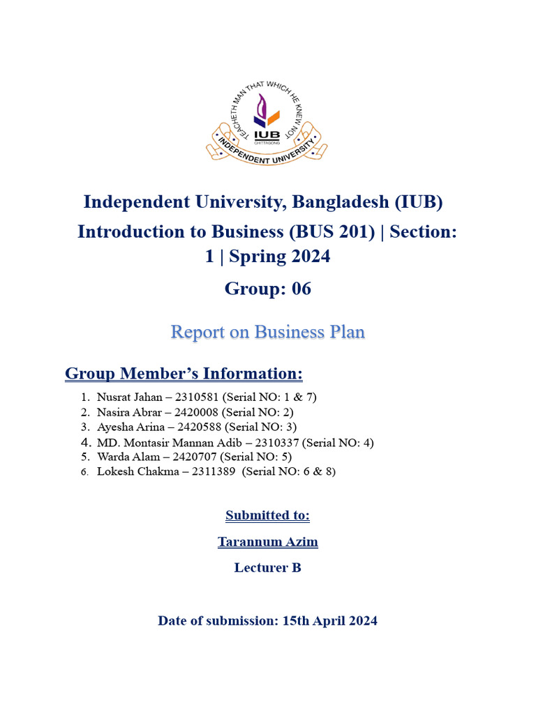 BUS-201 Presentation | PDF