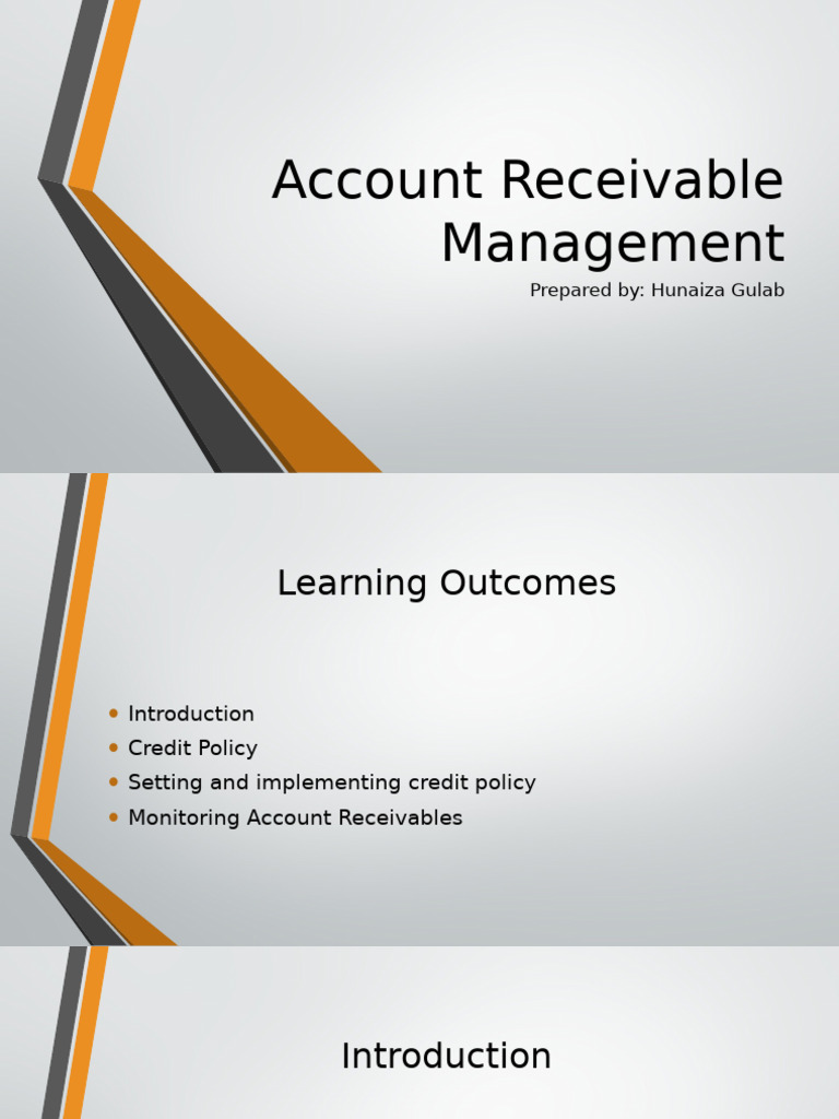 Account Receivable Management Class Presentation | PDF | Credit Card ...