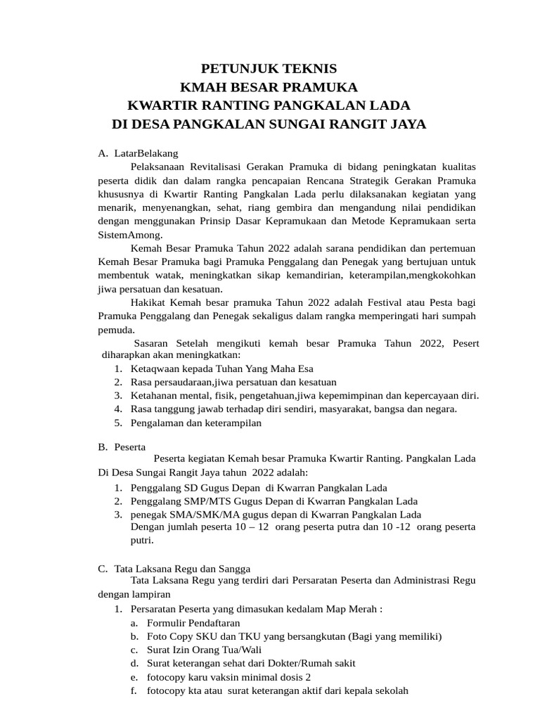 Juknis KBP 2022 | PDF