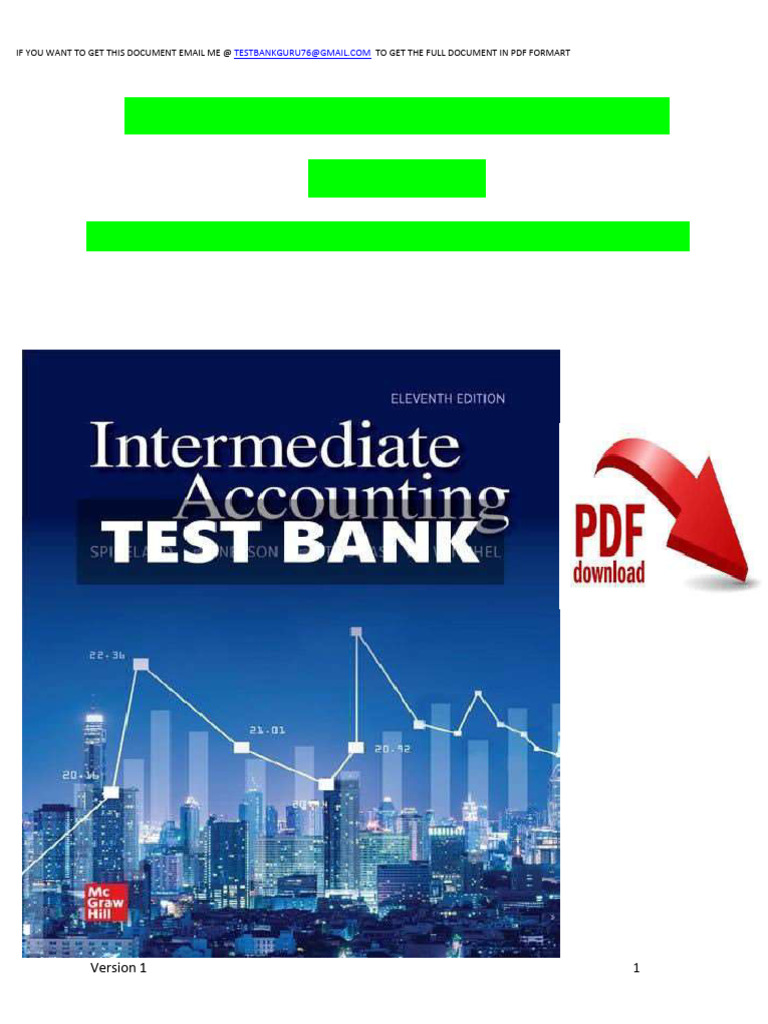 Test Bank For Intermediate Accounting 11th Edition by David Spiceland ...