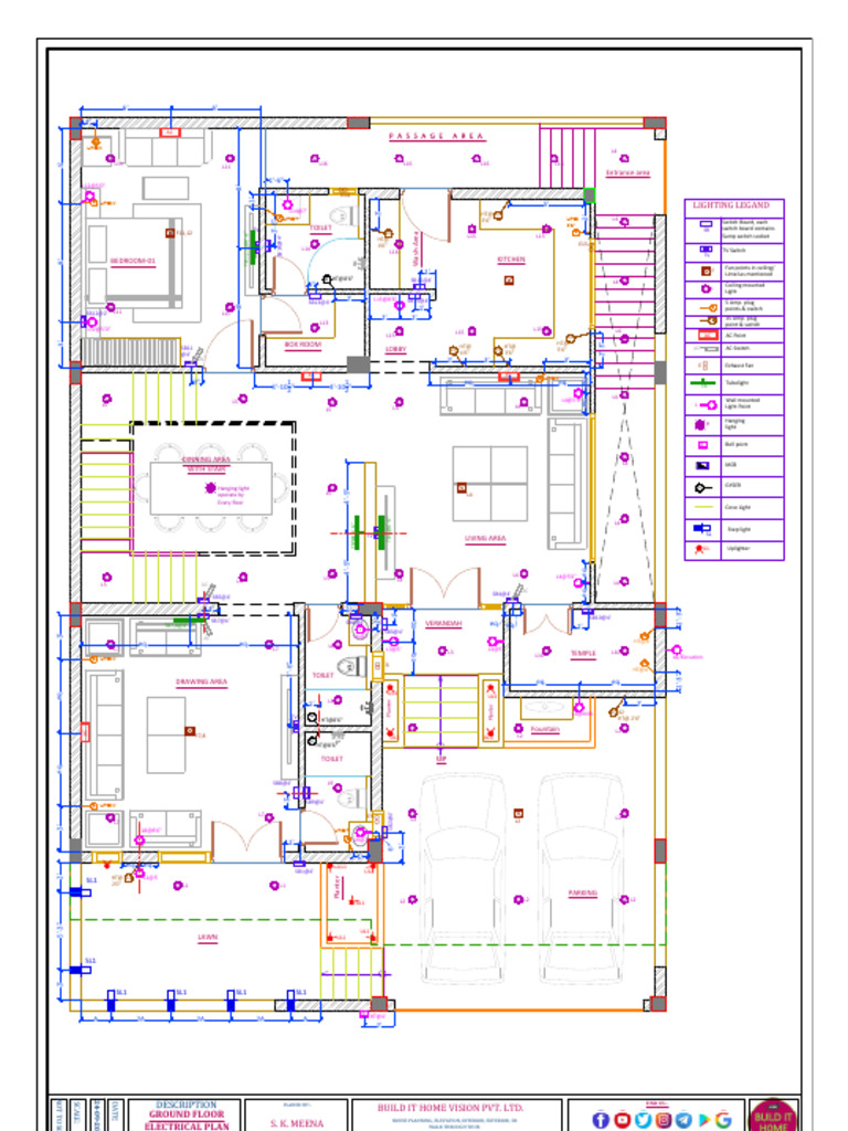 (Project - 782) Ground Floor Electrical Plan (Lower Level) | PDF