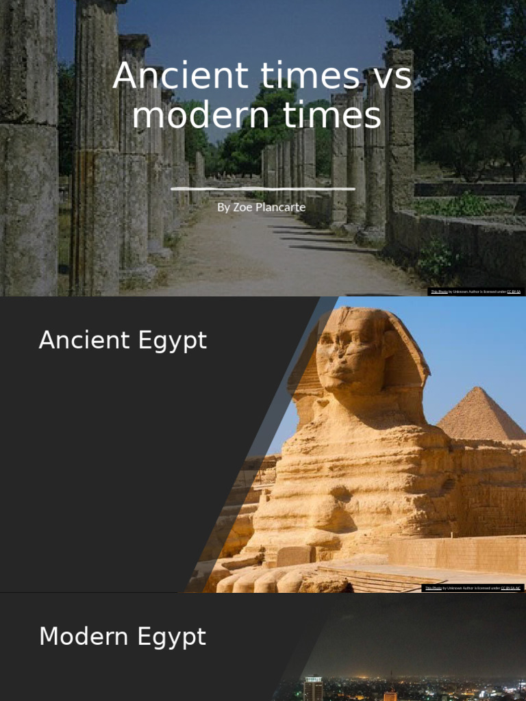 Ancient Times Vs Modern Times | PDF