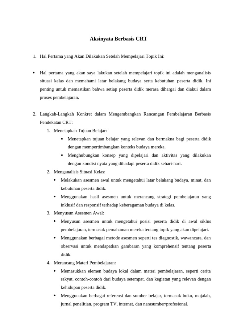 Aksinyata Berbasis CRT | PDF