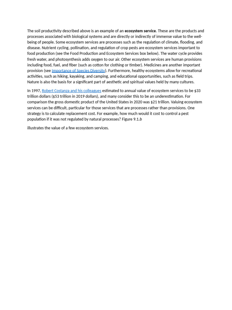 The Soil Productivity Described Above Is An Example of An | PDF ...