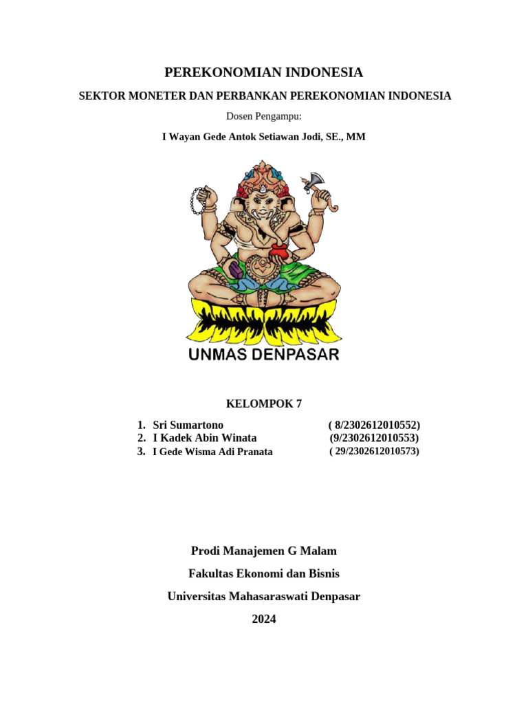 Perekonomian Indonesia Kelompok 7 Fiks | PDF